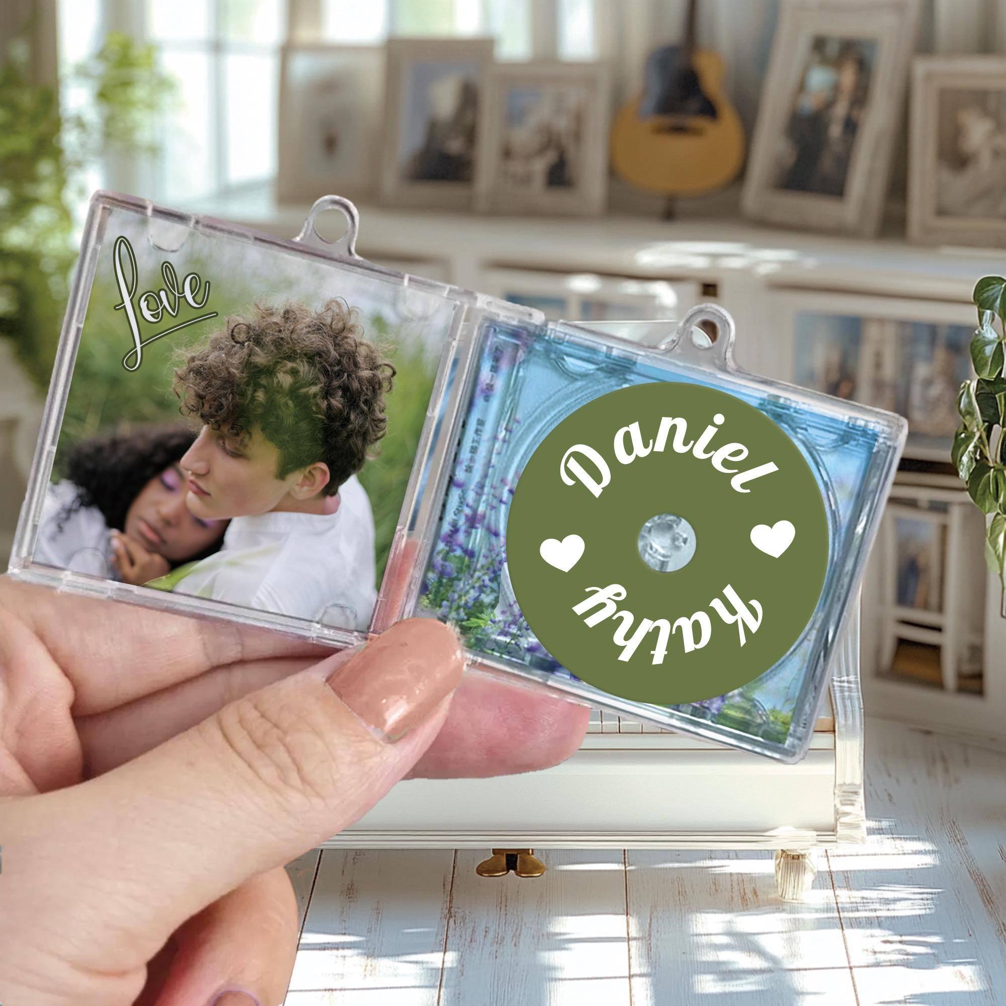 Custom NFC Mini Album CD Keychain, Personalized Photo Music Gift, Play ...