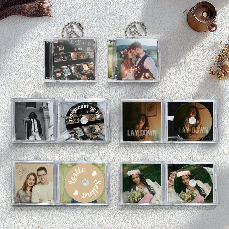 Custom NFC Mini CD Keychain, Father’s Day Keychain Gifts, Play Your ...