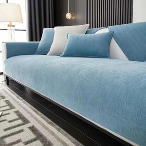 Solid Color Sofa Cover Elegant and Durable, Sofa Cover Four Season ...