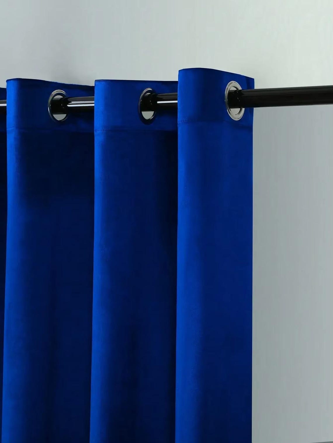 1 Pc Royal Blue Color Curtains for Living Room Velvet Material Warm ...