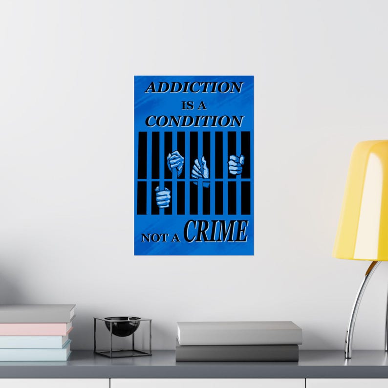 Addiction is a Condition Poster | Addiction Awareness Poster | Wall Art ...