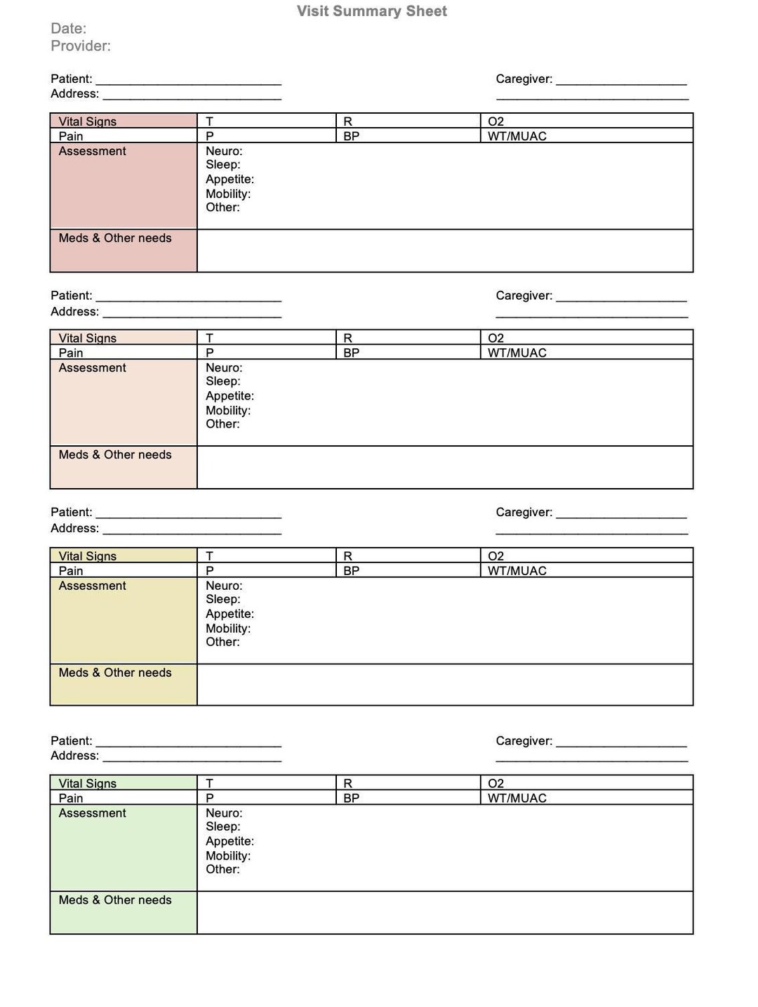 Hospice Daily Visit Summaries - Etsy