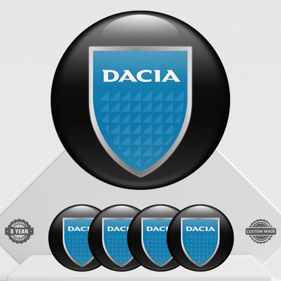 4 X Dacia Wheel Centre Caps High Quality Handmade 3D Gel Silicone ...