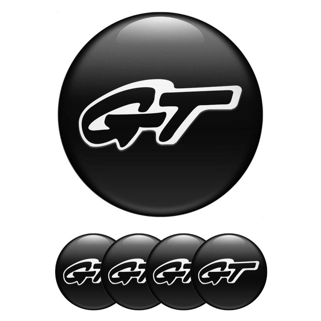 4 X GT Wheel Emblems Center Cap Stickers Wheel Center Hub Caps of Rims ...
