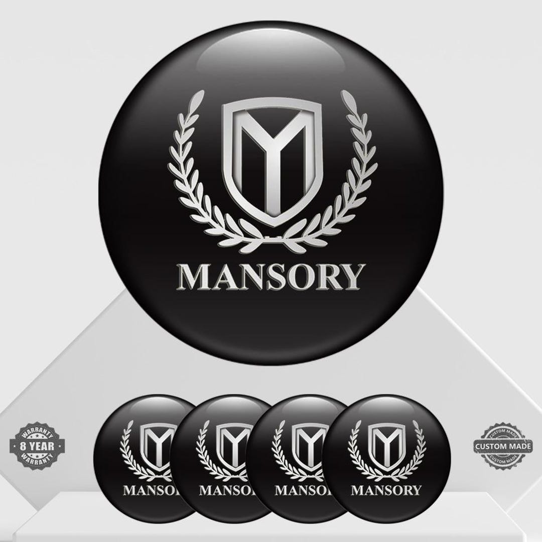 4 X Mansory Domed Stickers Center Cap Stickers Wheel Center Hub Caps of ...