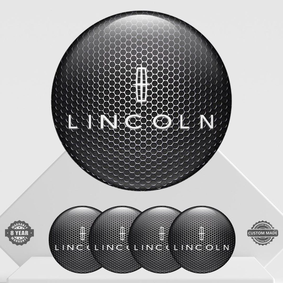 4 Pcs Lincoln Wheel Center Caps High Quality Handmade 3D Gel Silicone ...