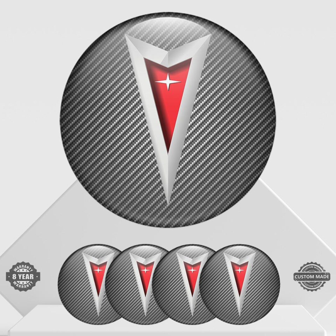 4 Pcs Pontiac Wheel Centre Caps High Quality Handmade 3D Gel Silicone ...