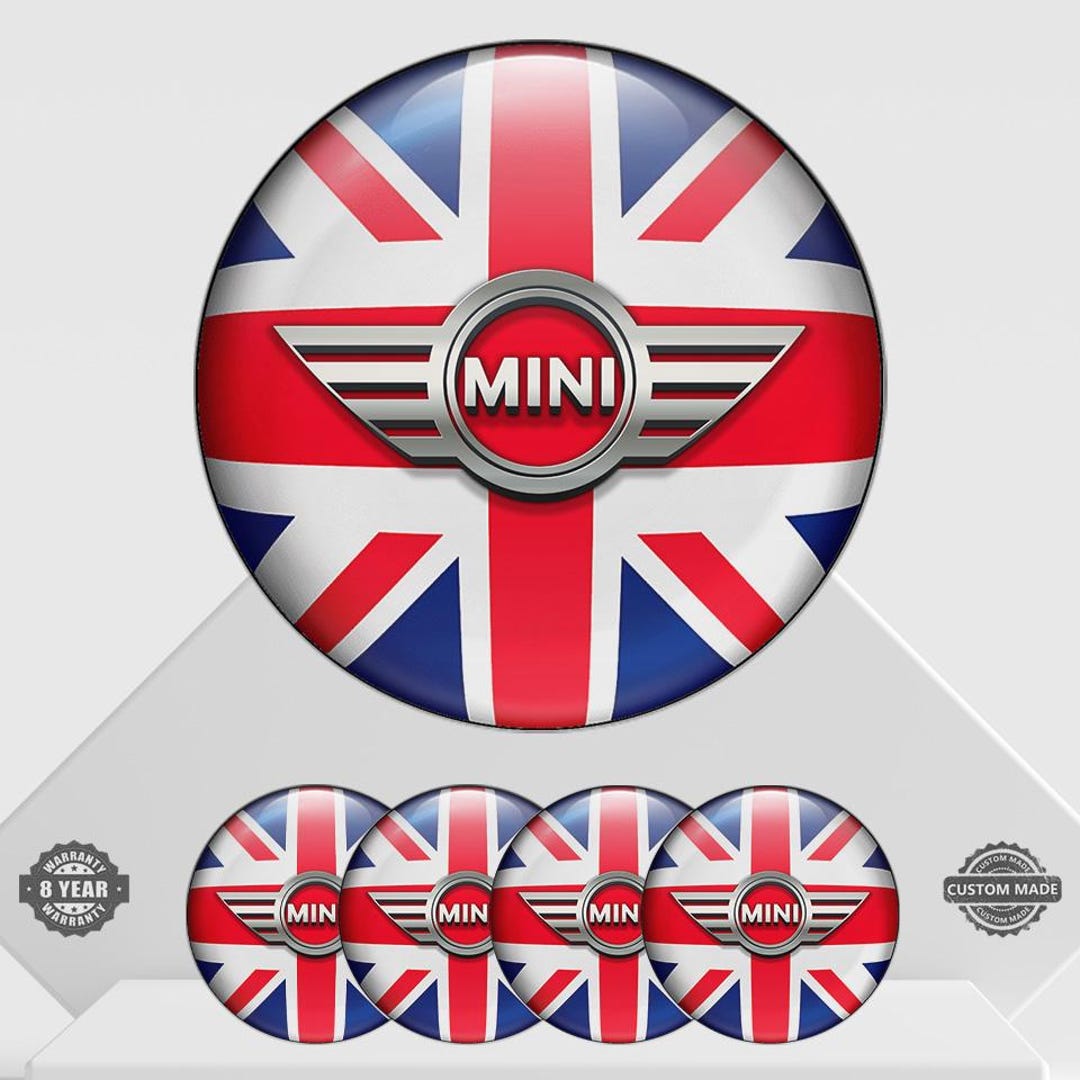 4 Pcs Mini Cooper Wheel Centre Caps High Quality Handmade 3D Gel ...
