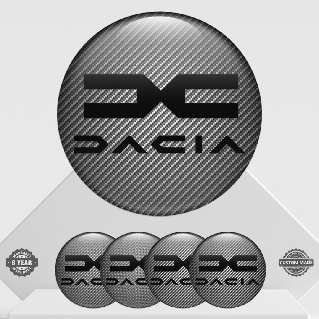 4 X Dacia Wheel Centre Caps High Quality Handmade 3D Gel Silicone ...