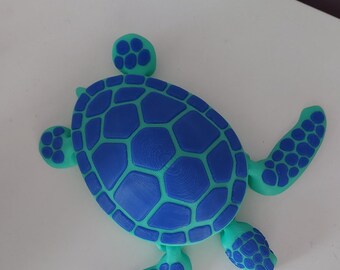 3D Printed Turtle – Sea Turtle Figurine, Ocean-themed Home Decor ...