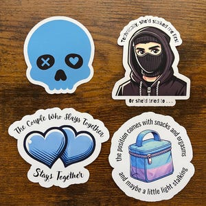 Lights Out and Caught up Book Stickers : Dark Romance - Water Resistant ...