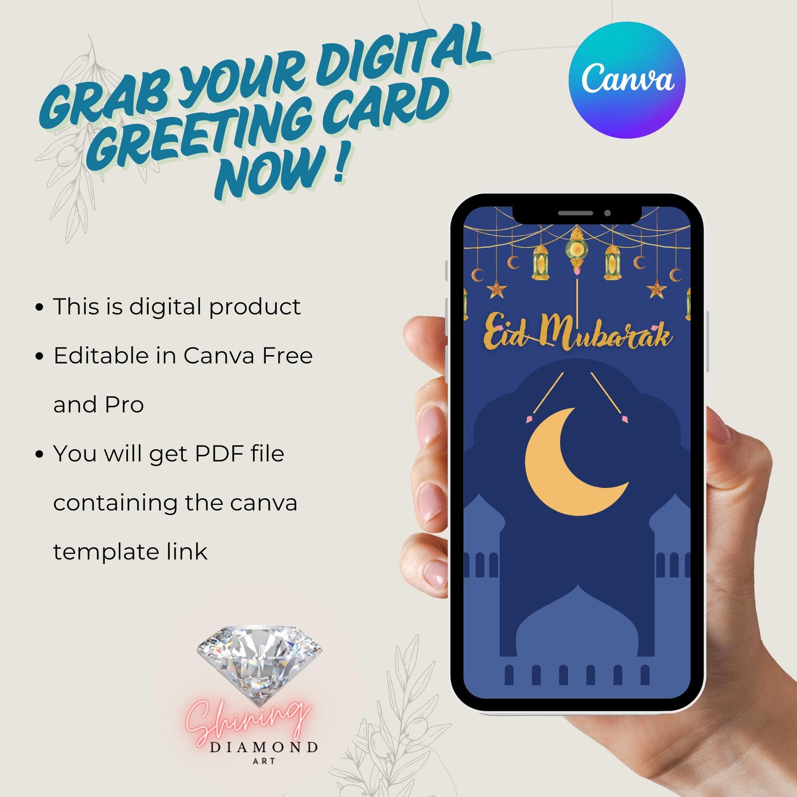 Editable Animated Eid Digital Card, Animated Eid Card, Eid Mubarak ...