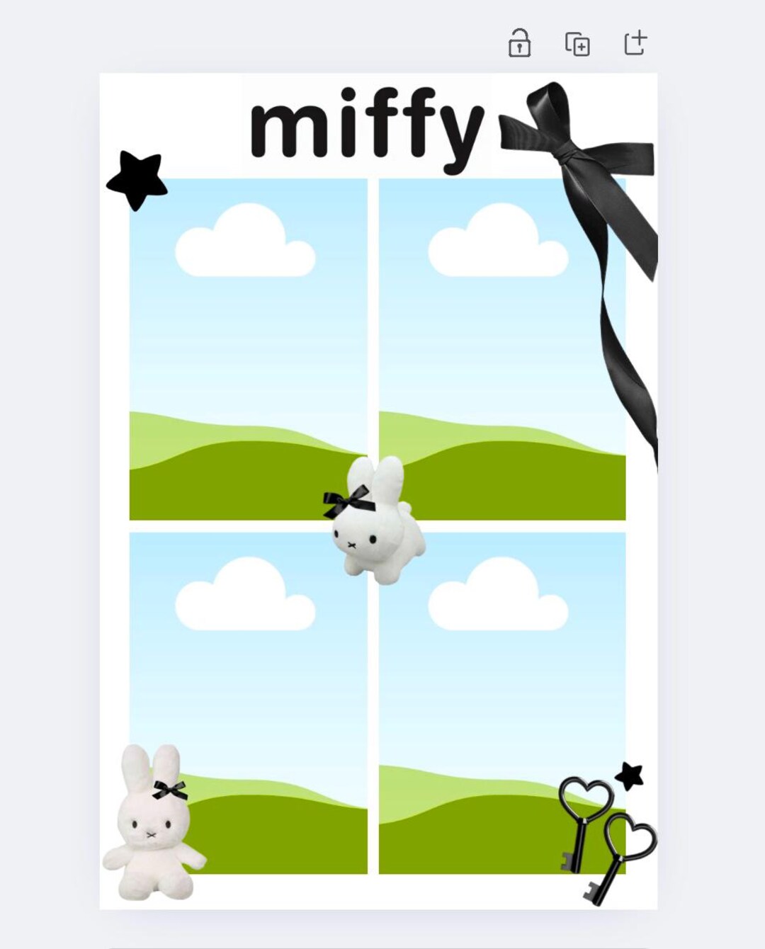 Miffy Photo Booth Template 4x6 - Etsy
