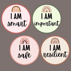 Affirmation Station Kids, Classroom Affirmation Station, Boho Rainbow ...