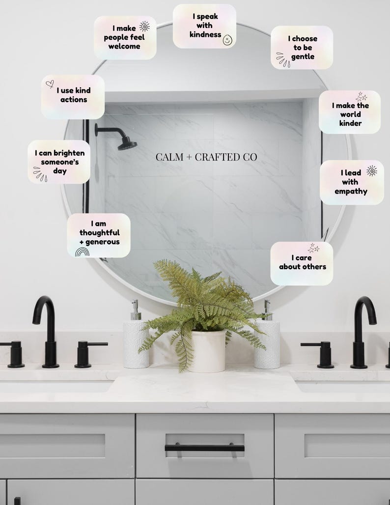 Kindness Affirmation Station for Kids, Printable Positive Affirmations ...