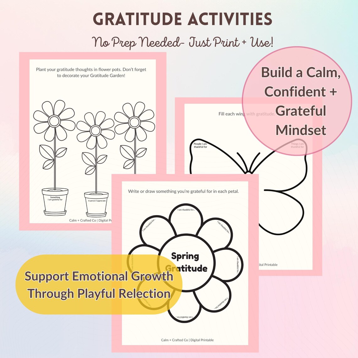 Spring Calm Down Kit for Kids – Mindfulness Activities, Affirmation ...