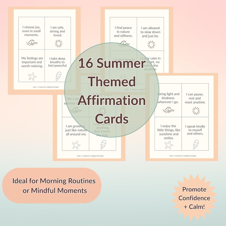 Summer Calm Down Kit for Kids – Printable Mindfulness Activities ...