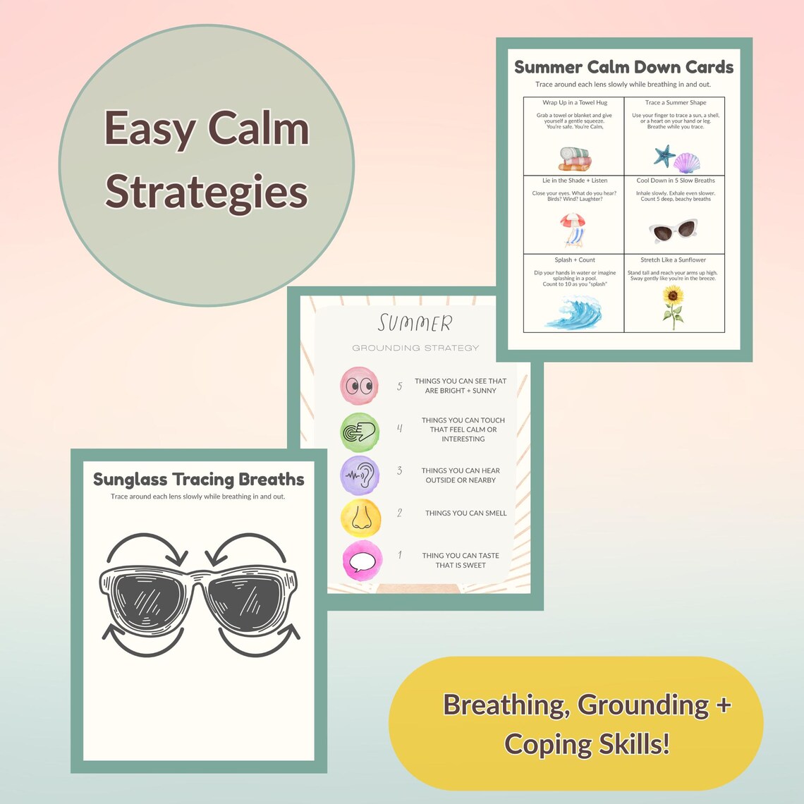 Summer Calm Down Kit for Kids – Printable Mindfulness Activities ...