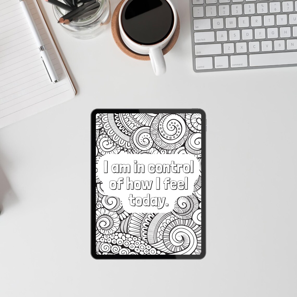 20 Page Positive Affirmations and Coloring Book, PDF, Adult Coloring ...