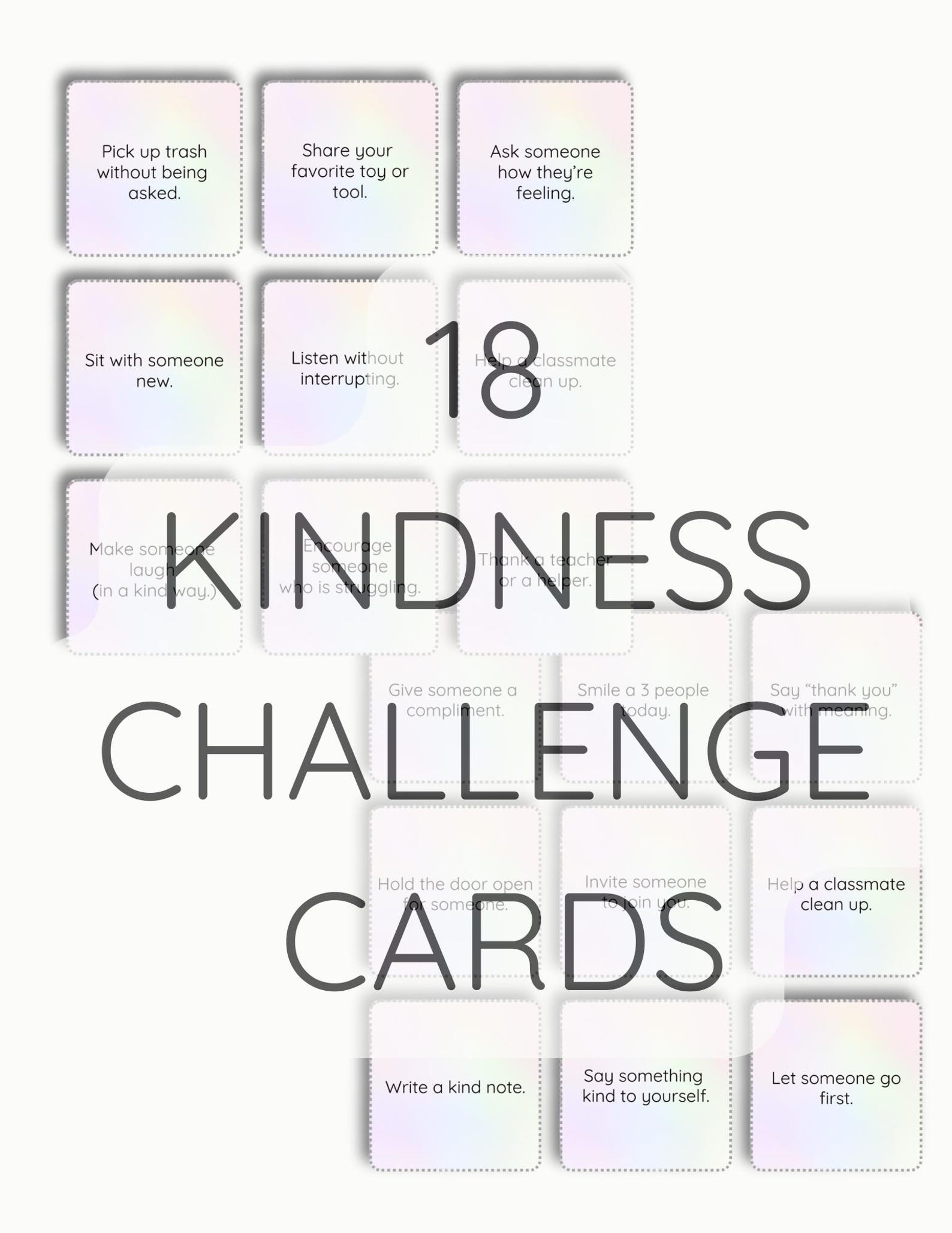 Kindness Affirmation Station for Kids, Printable Positive Affirmations ...
