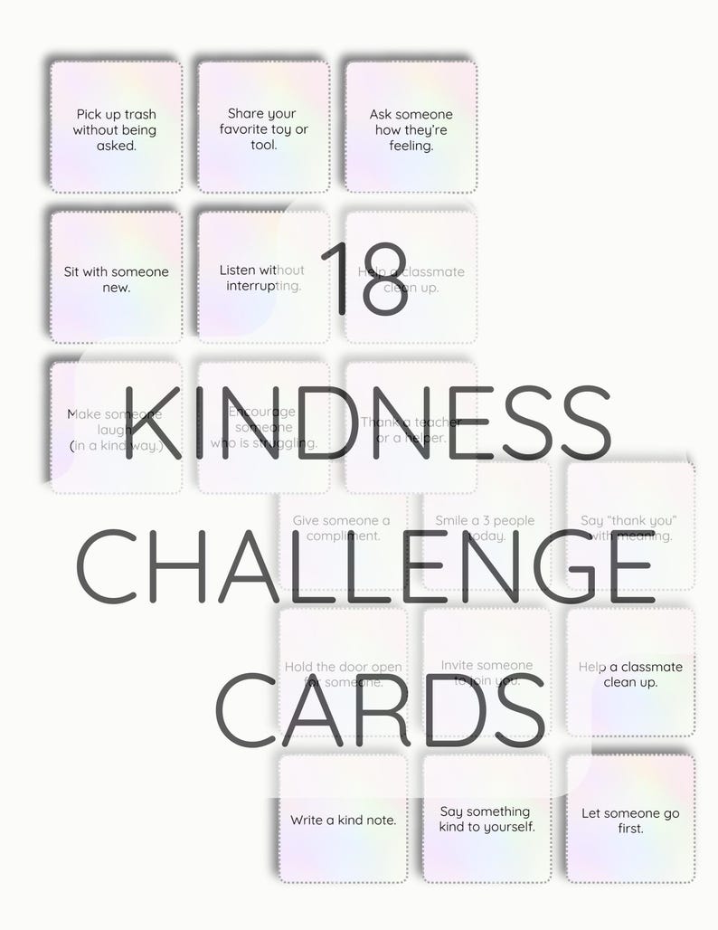 Kindness Affirmation Station for Kids, Printable Positive Affirmations ...