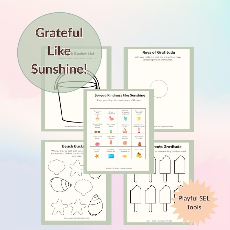 Summer Calm Down Kit for Kids – Printable Mindfulness Activities ...