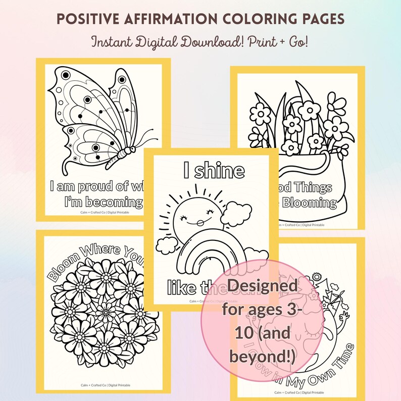 Spring Calm Down Kit for Kids – Mindfulness Activities, Affirmation ...