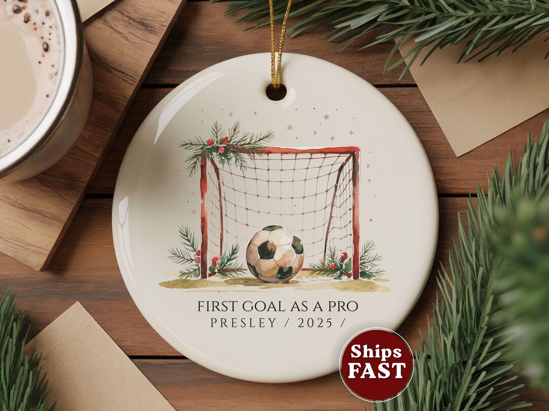 Personalized Soccer Girl Watercolor Ornament: First Goal Award - Etsy
