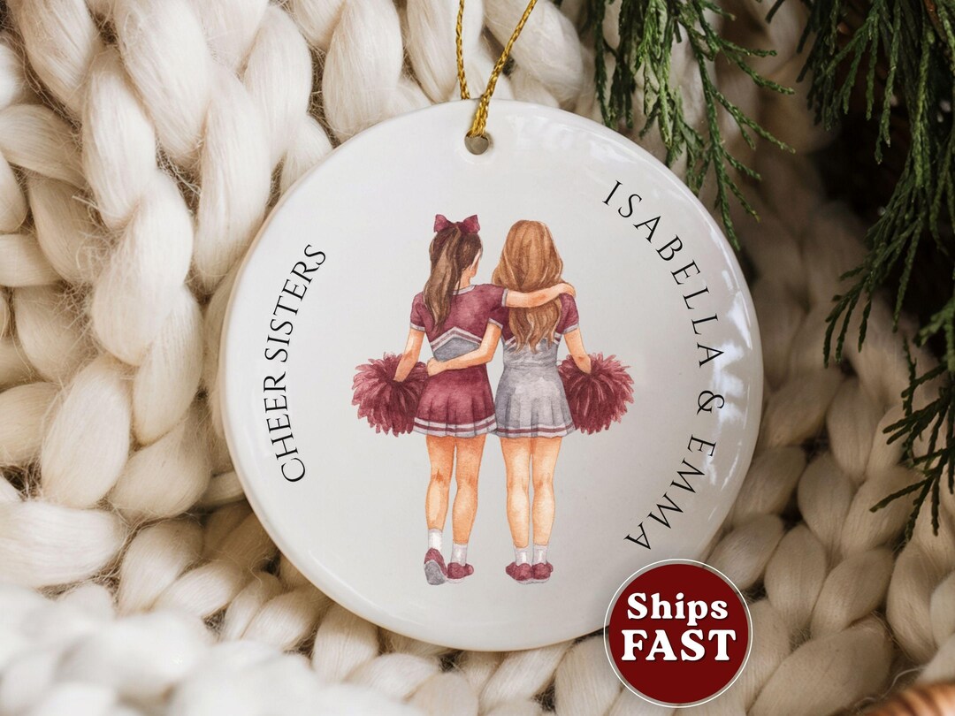 Personalized Cheerleading Ornament: Cheer Sisters, Best Friend and ...