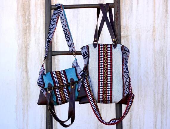 2-way tribal shoulder bag/tote | Etsy