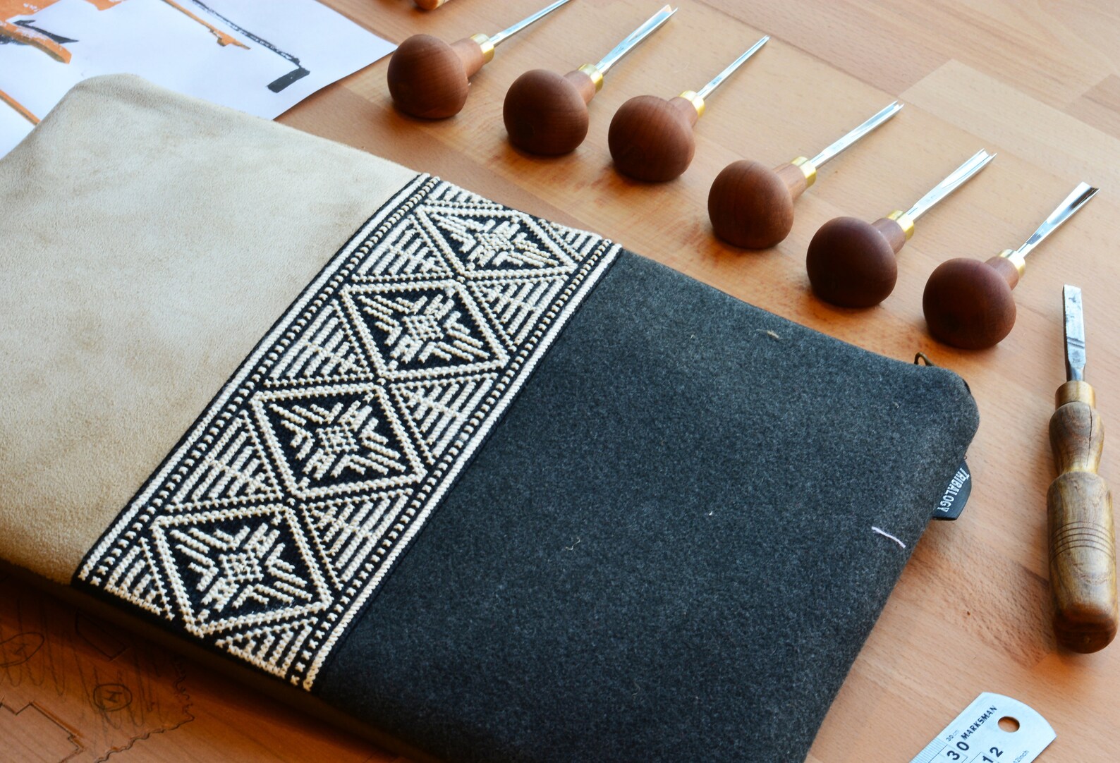 Hand Embroidered Laptop Bag - Etsy