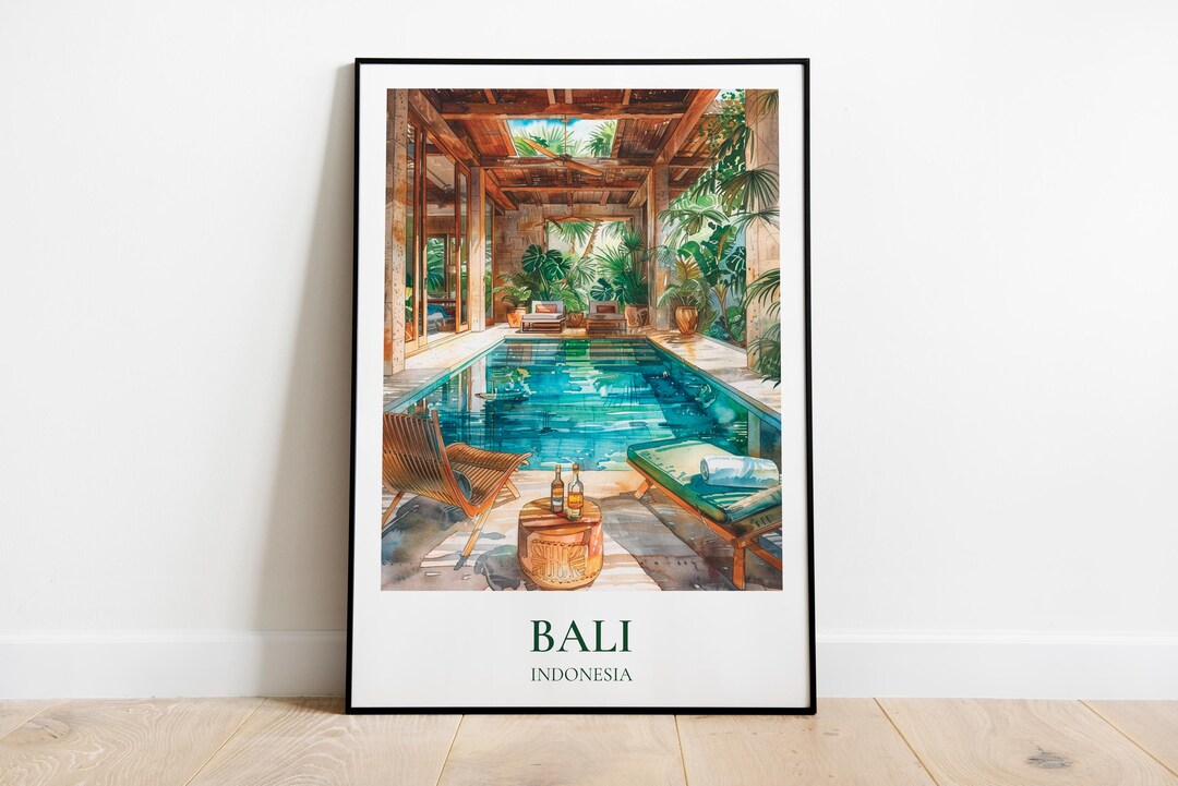 Bali Watercolor Poster, Bali Illustration, Bali Print, Bali Gift, Bali ...