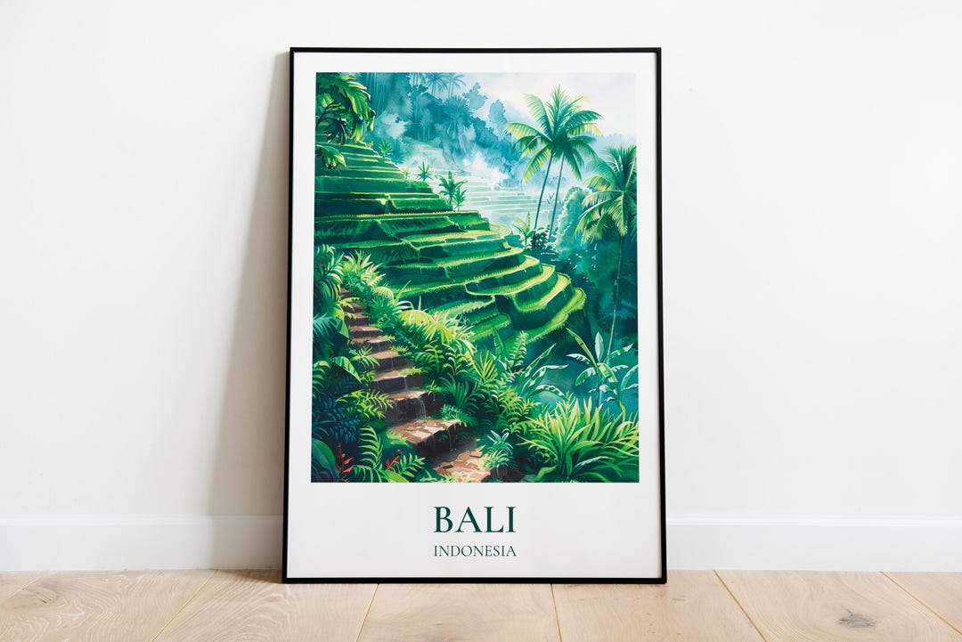 Bali Travel Poster, Bali Illustration, Bali Travel Print, Bali Print ...