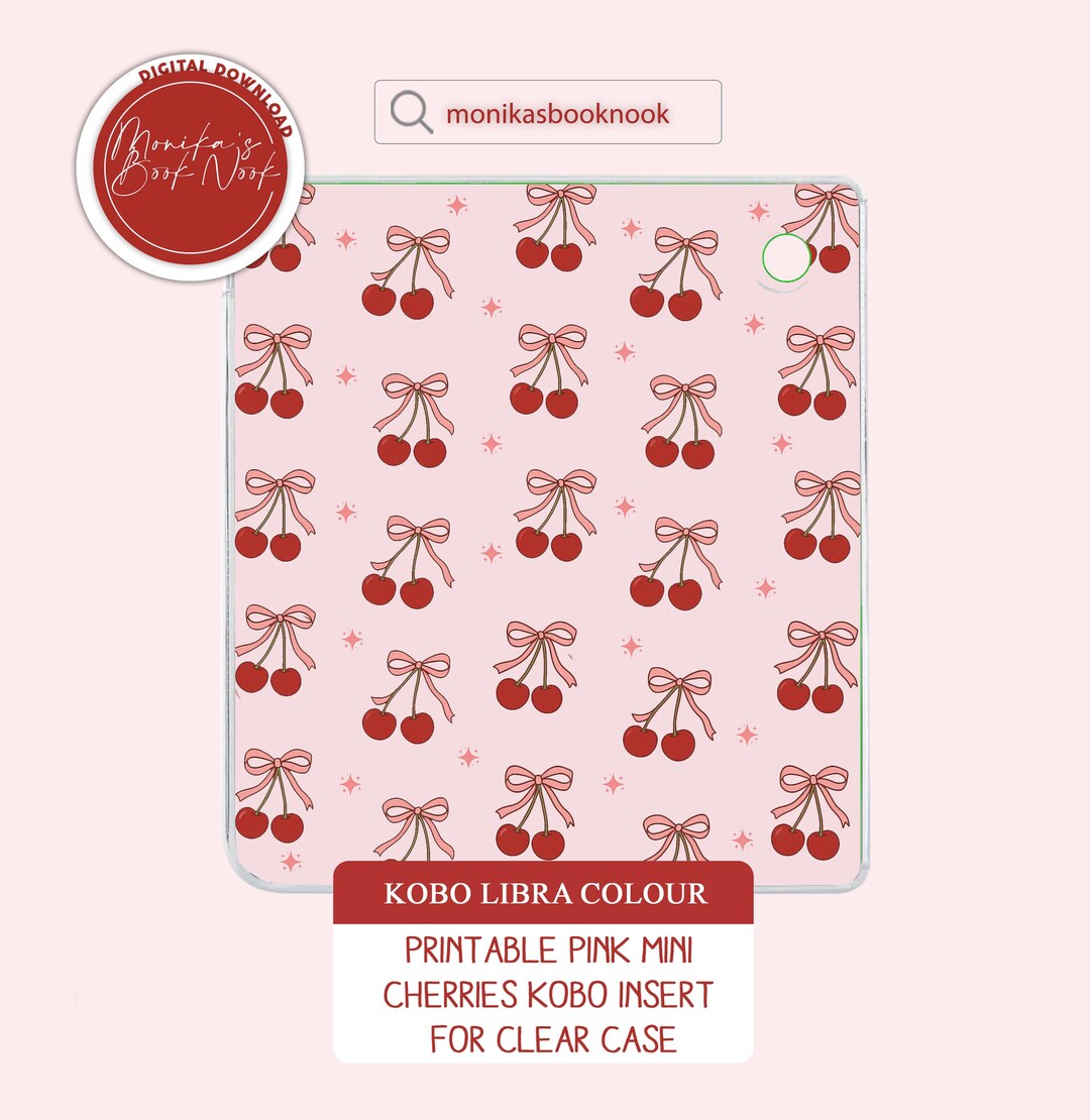 Cherries Kobo Libra Colour Insert: Printable Decorative Cover (digital ...