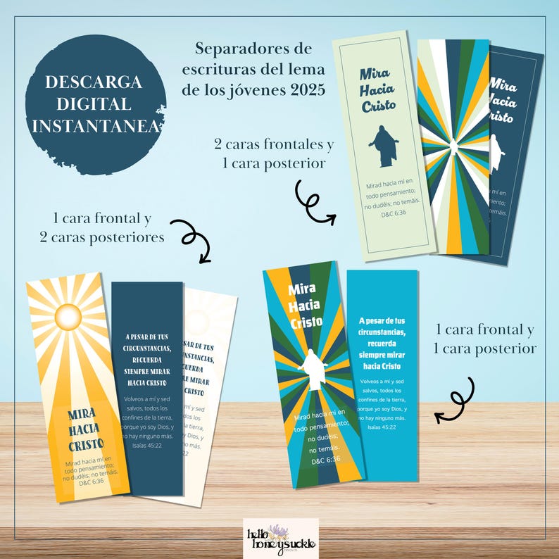 Paquete De Separadores Imprimibles Para Escrituras "mira Hacia Cristo" | Lema De Los Jóvenes SUD ...