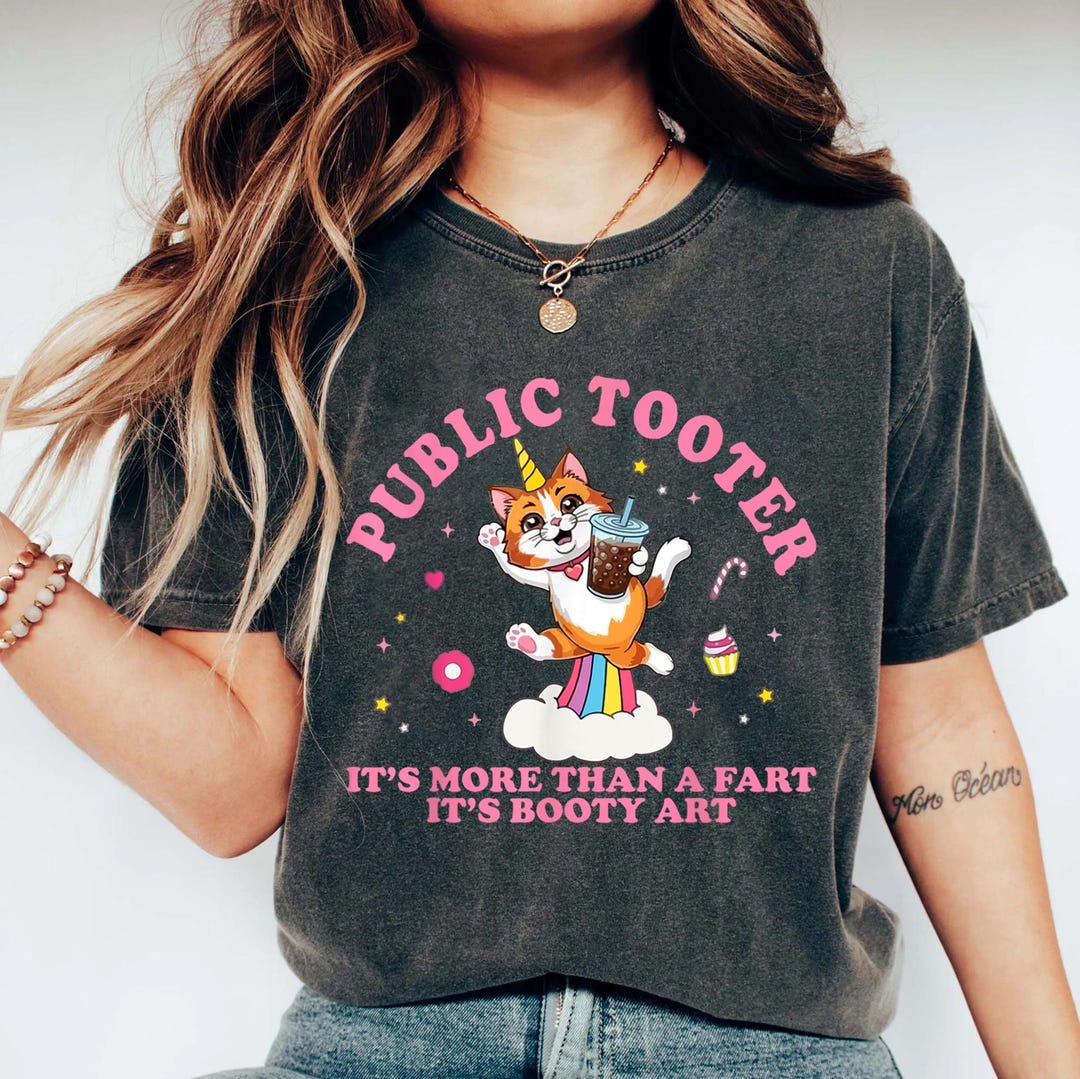 Comfort Colors® Public Tooter Shirt, Inappropriate 90s Retro Fart ...