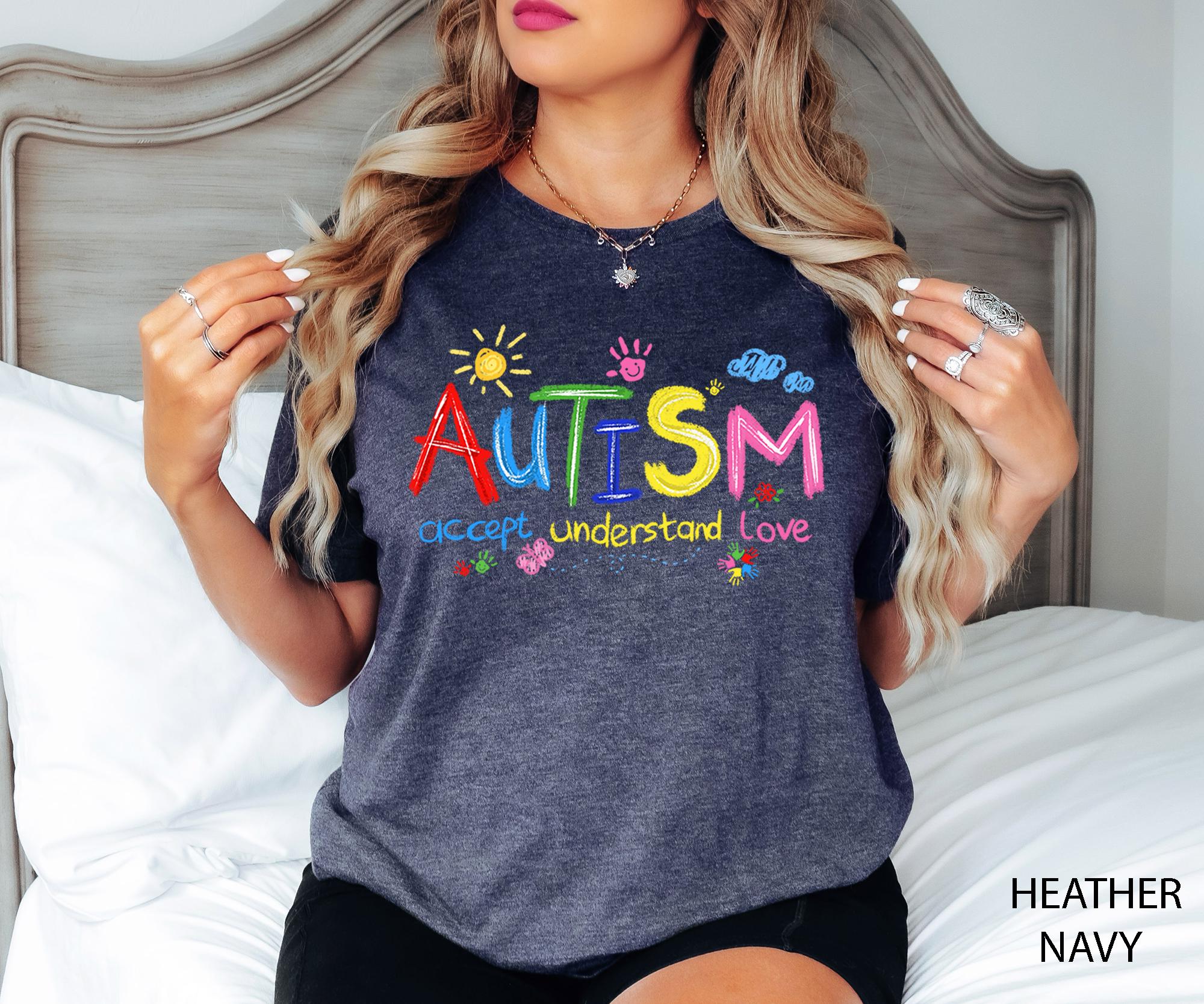 Brushstroke Autism Shirt, Autism Awareness Shirt, Autism Puzzle Pieces ...
