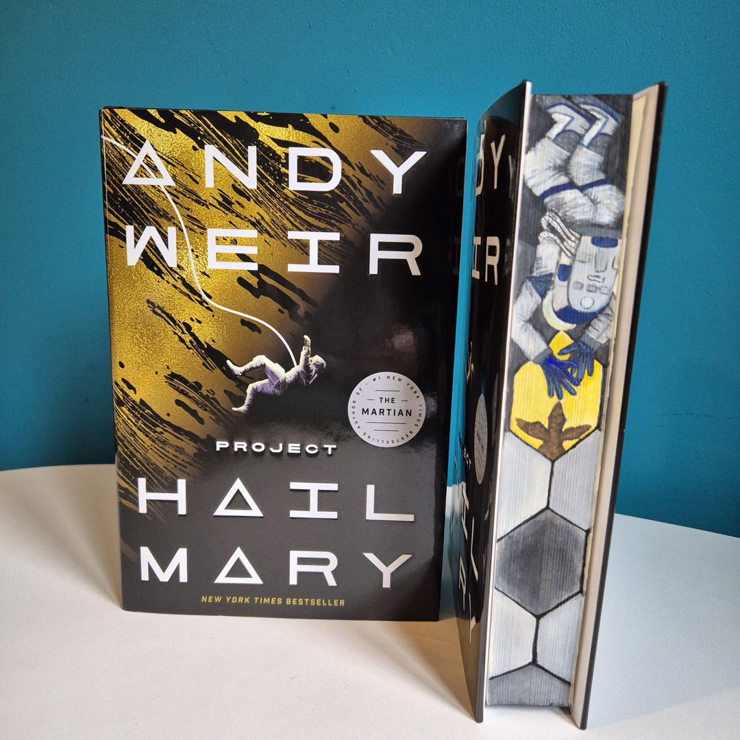 Project Hail Mary - Andy Weir With Handpainted Edges - Etsy