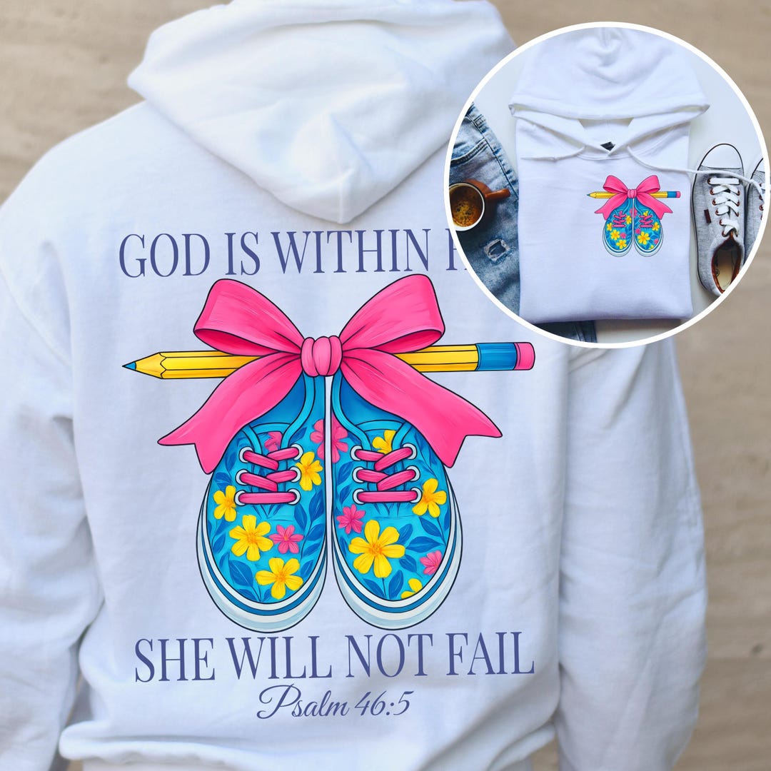 Jesus God is Within Her Png Svg, Back to School, She Will Not Fall Png ...