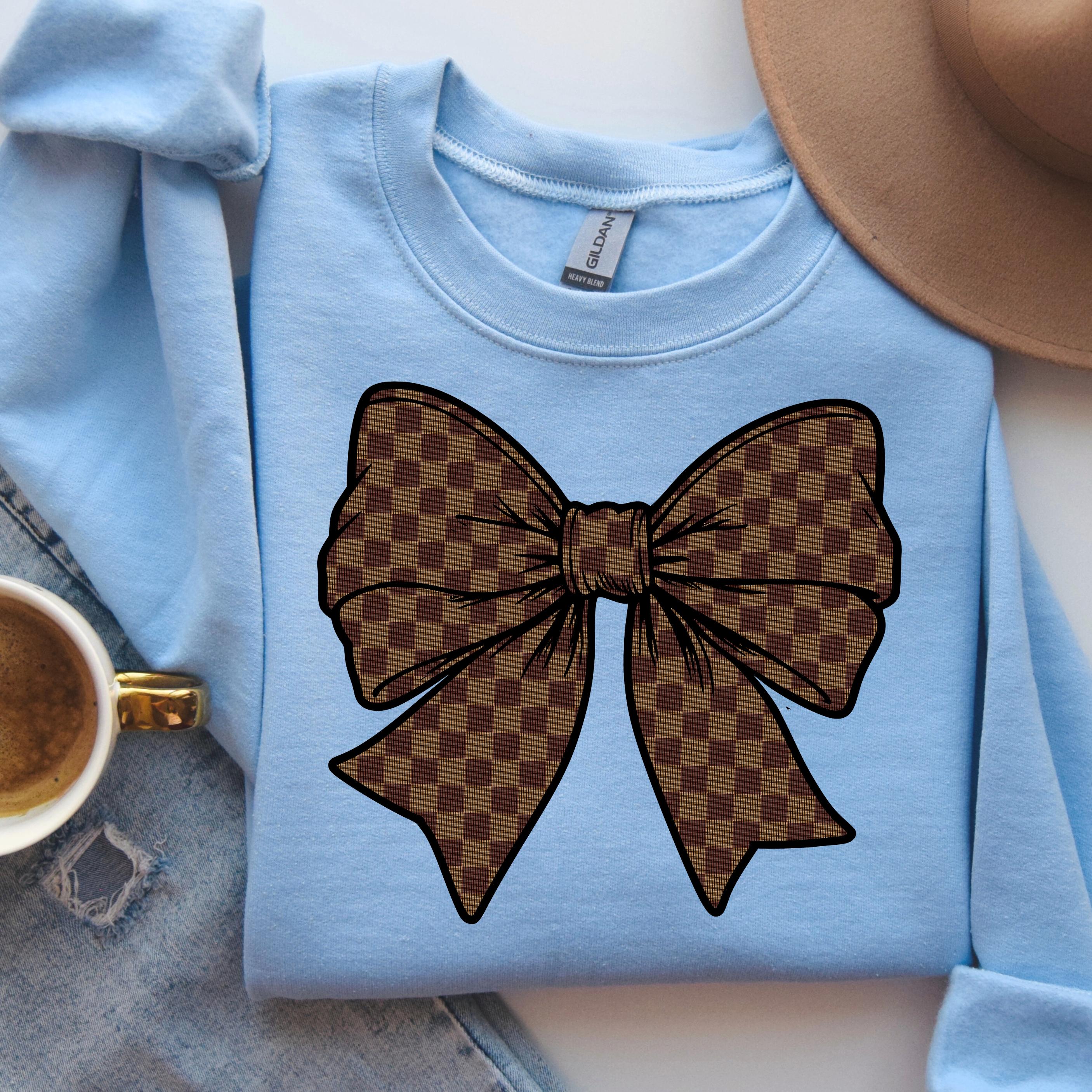 Brown Bow Png/svg, Checkered Bow Svg, Boujee Bow Svg, Girly Louis Png ...