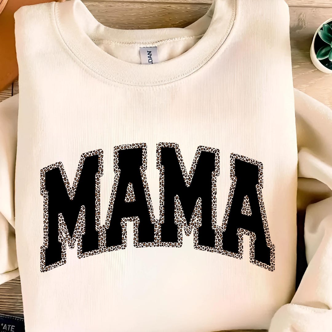 Mama Png, Mama Leopard Print PNG Design, Trendy Mama Varsity Png, Retro ...