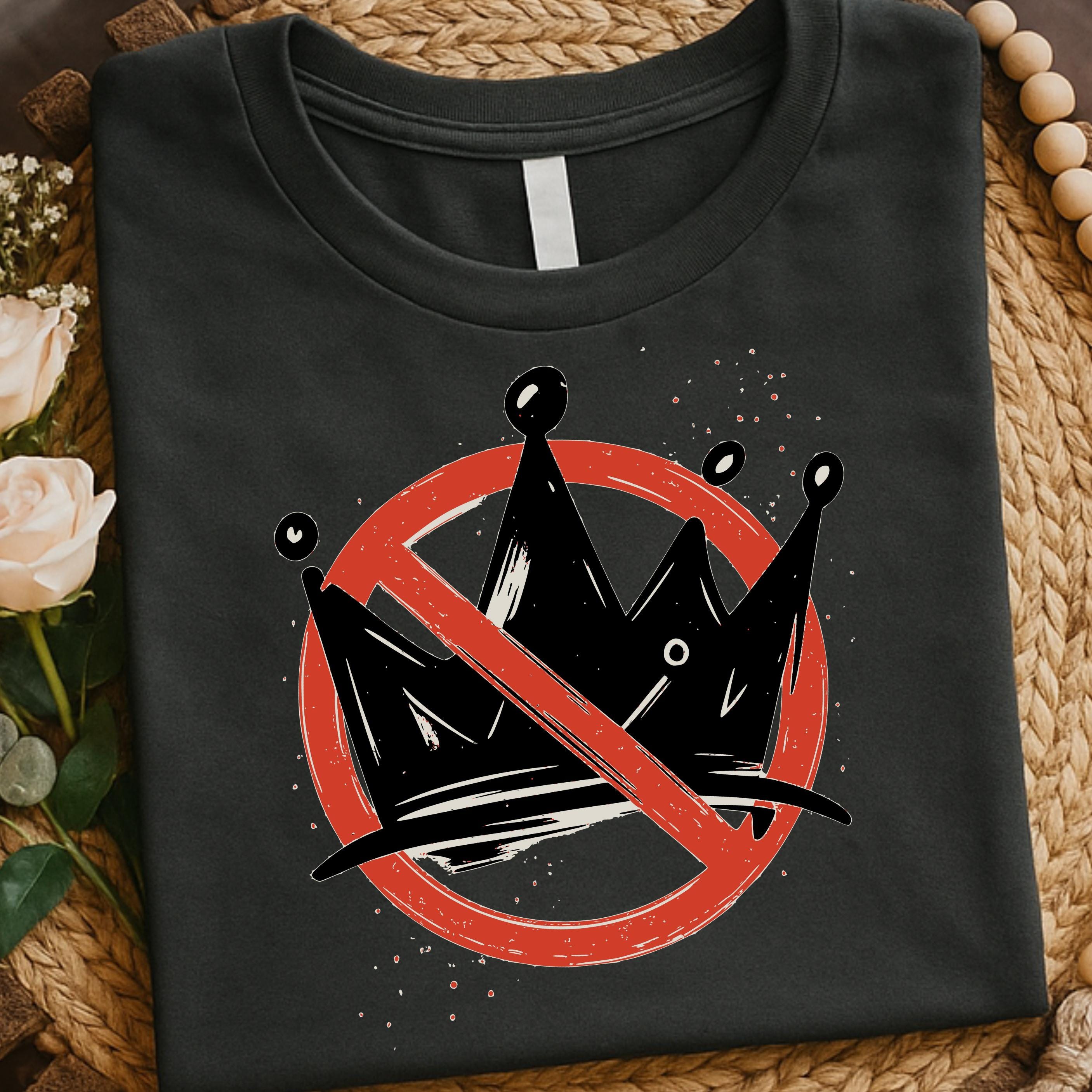No Kings SVG PNG Digital Download, Anti Royalty Crown Graphic for ...