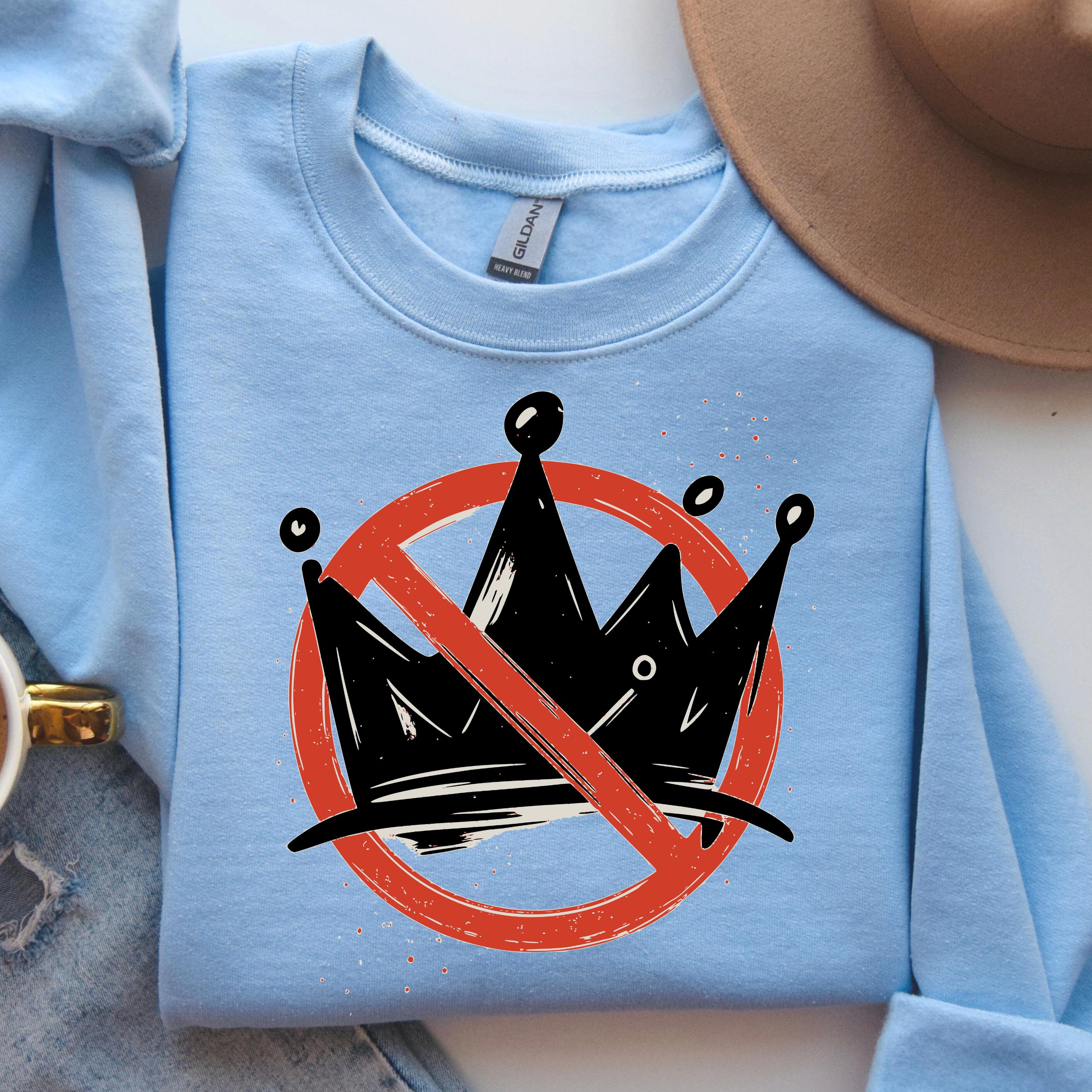 No Kings SVG PNG Digital Download, Anti Royalty Crown Graphic for ...