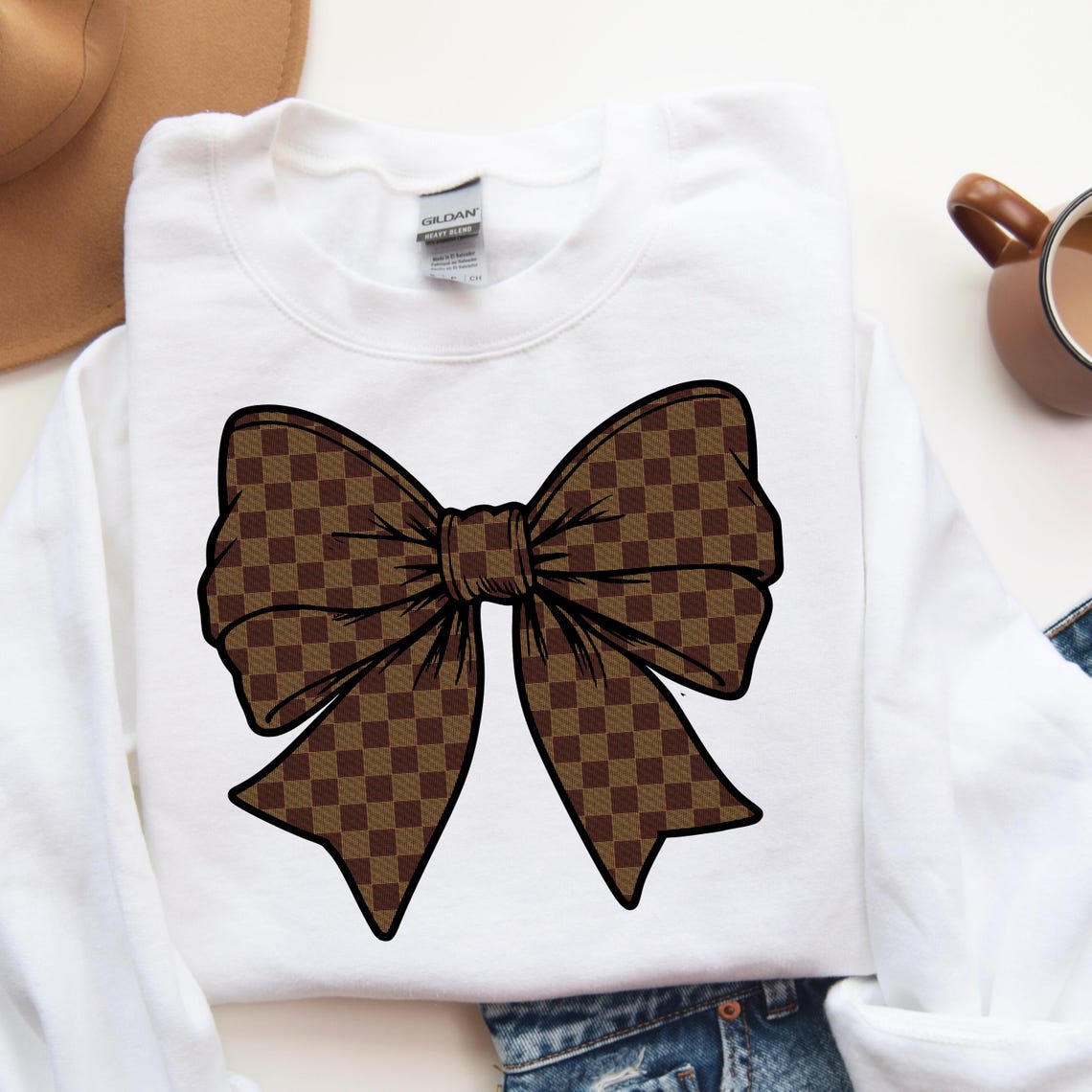 Brown Bow Png/svg, Checkered Bow Svg, Boujee Bow Svg, Girly Louis Png ...