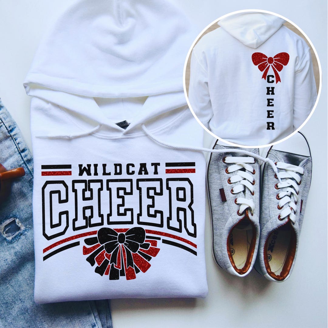 Cheer Png, Cheerleading Png, Wildcat Cheer Png, Cheerleader Front Back ...