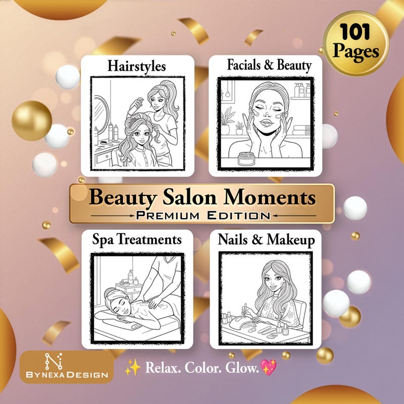 Salon Colouring Book - Etsy