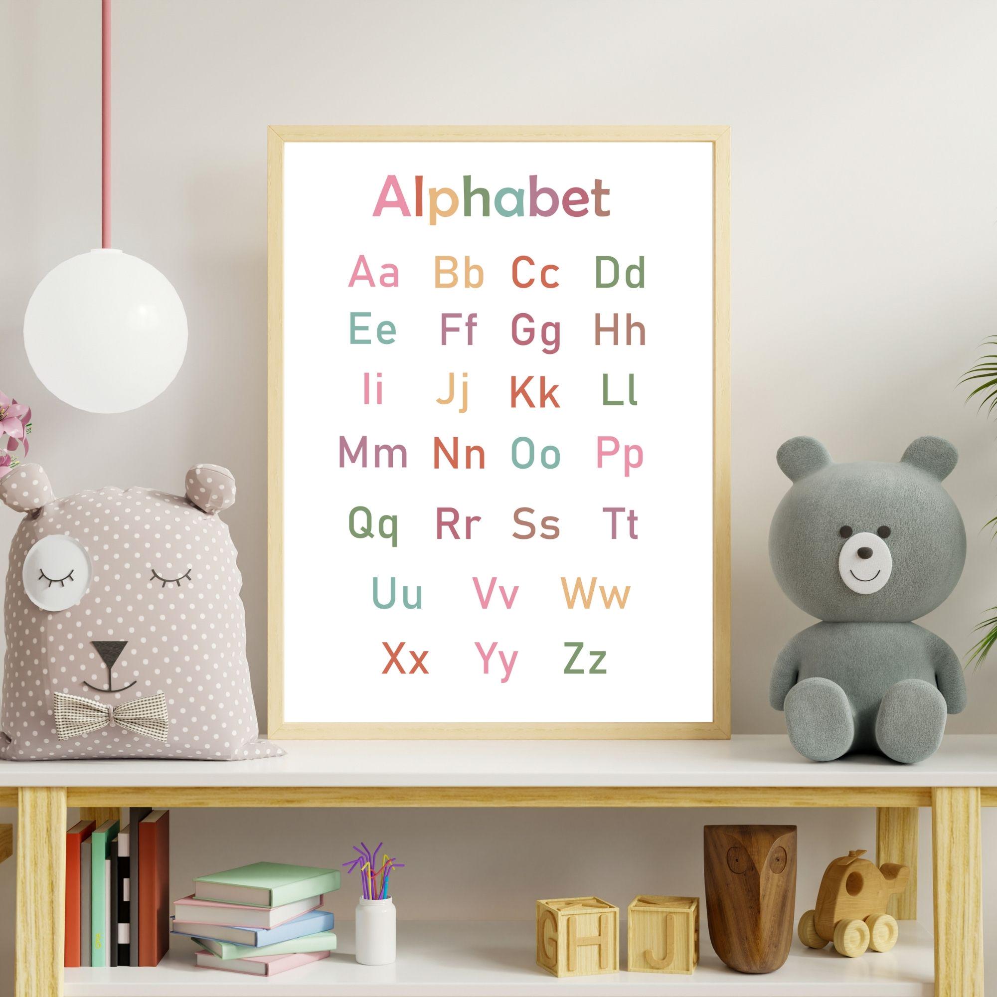 Printable Alphabet Poster for Kids - Pastel ABC Wall Art - Digital ...