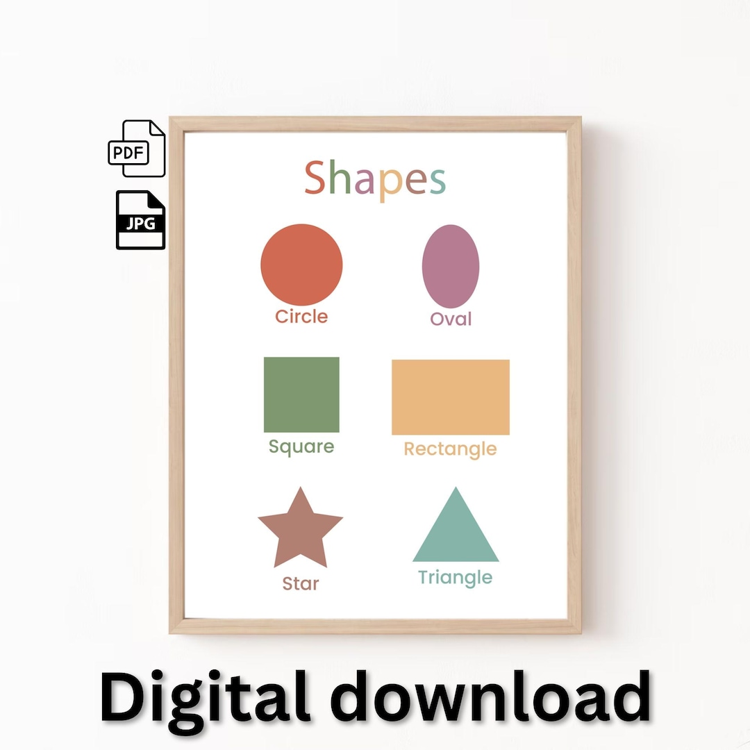 Shapes Poster for Kids - Fun and Educational Printable | Nursery ...