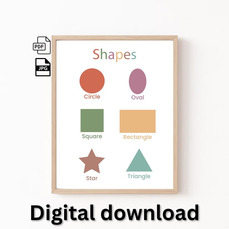 Shapes Poster for Kids - Fun and Educational Printable | Nursery ...