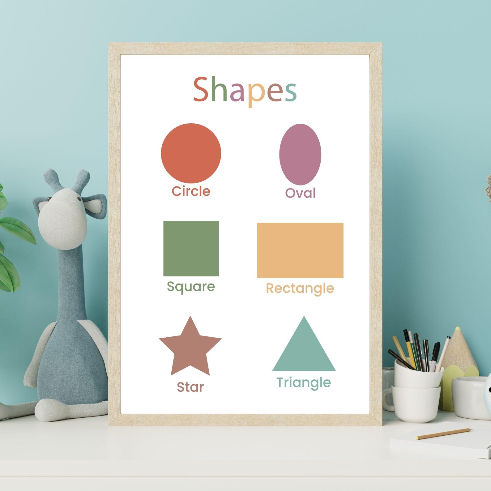 Shapes Poster for Kids - Fun and Educational Printable | Nursery ...
